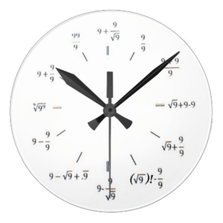 Maths Number 9 Clock | Nigel of Arabia